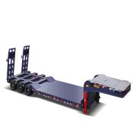 China Mechanical Suspension Gooseneck Equipment 3 Axles Lowbed Semi Trailer for Heavy Duty Transport for sale