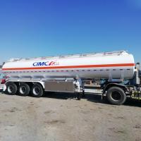 China CIMC HUAJUN 3 Axle Diesel Tanker Truck Trailers 30000L-60000L Fuel Tank Semi Trailer for sale