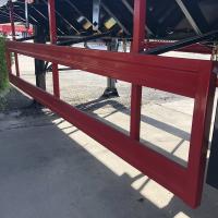 China Leaf Spring Suspension 40ft Straight Beam Container Transportation Semi-Trailer with 12 Twist Locks for sale