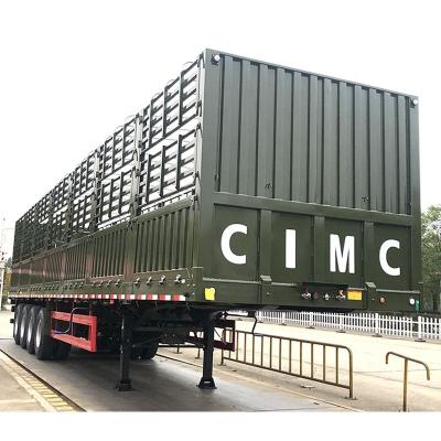 China 60 Ton Loading Capacity Semi Truck Trailer with Fence and Tarpaulin Main Beam T700/Q345 Steel for sale