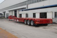 China 20 to 100 Ton Max Payload Steel 3 Axles Lowbed Semi Trailer for Heavy Equipment Transport for sale