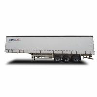 China CIMC HUAJUN Trailer Curtain Tensioner 3 Axles 40 ft Drop Deck for Dry Cargo Transport for sale