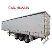 China CIMC HUAJUN Trailer Curtain Tensioner 3 Axles 40 ft Drop Deck for Dry Cargo Transport for sale