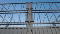 China CIMC HUAJUN 11.00R20 Straight Beam Cargo Stake Fence Semi-Trailer for Cargo Transport for sale