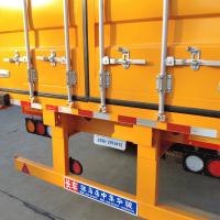 China Green Transport Utility Dry Van Truck Trailer with Cage CIMC HUAJUN Customers Optional for sale