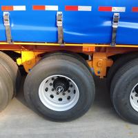 China Green Transport Utility Dry Van Truck Trailer with Cage CIMC HUAJUN Customers Optional for sale