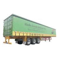 China 10.00R20/ 11.00R20/ 12R22.5 Tires 60 Ton Van Semi Trailer with Dual Line Braking System for sale