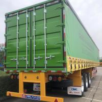 China 10.00R20/ 11.00R20/ 12R22.5 Tires 60 Ton Van Semi Trailer with Dual Line Braking System for sale
