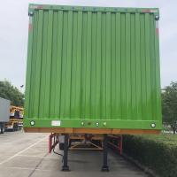 China 10.00R20/ 11.00R20/ 12R22.5 Tires 60 Ton Van Semi Trailer with Dual Line Braking System for sale