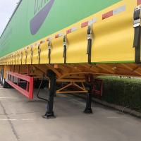 China 10.00R20/ 11.00R20/ 12R22.5 Tires 60 Ton Van Semi Trailer with Dual Line Braking System for sale