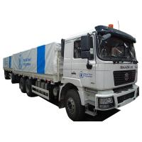 China Cereal Transport 60T Flatbed Trailer Train with Mechanical Suspension and Tarpaulin for sale