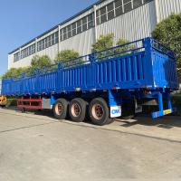 China 60T Max Payload Truck Trailer 3 Axles Fence Cargo Semi Trailer Container Twist Lock for sale