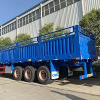 China 60T Max Payload Truck Trailer 3 Axles Fence Cargo Semi Trailer Container Twist Lock for sale