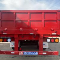 China 60T Max Payload 3 Axles Flatbed Semi Trailer with Side Door and Sidewall Cargo Fence for sale