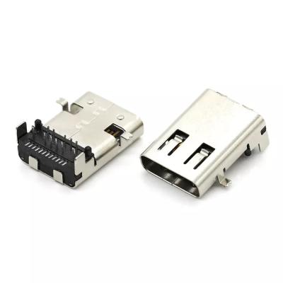 China Copper Alloy USB Female Connector SMT Type 24Pin USB 3.1 C Socket for sale