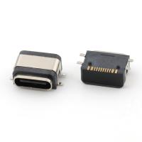 China USB 16pin Waterproof IPX8 Type C Female Connector SMT AC DC 5V Rated Voltage for sale