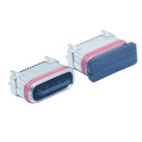 China Waterproof SMD Vertical 24Pins Female Type-c Connector USB Charging Port for sale
