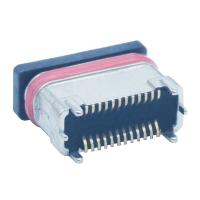 China Waterproof SMD Vertical 24Pins Female Type-c Connector USB Charging Port for sale