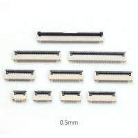 China FPC Connector Horizontal Flip-lock ZIF Type H2.0mm 4-60pin 0.5mm Pitch FPC/ FFC Connectors for sale