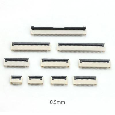 China FPC Connector Horizontal Flip-lock ZIF Type H2.0mm 4-60pin 0.5mm Pitch FPC/ FFC Connectors for sale