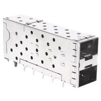 China SFP Cage 2X2 with Light PIPE SFP Connector Dust Cover Fiber Optic Module Shielding for sale