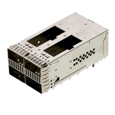 China SFP Port Connector Metal EMI Without Light Pipe Press-Fit Type 1X1 SFP Cage for sale