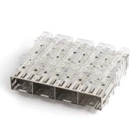 China SFP Port Connector Metal EMI Without Light Pipe Press-Fit Type 1X1 SFP Cage for sale