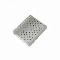 China SFP Series Connector Straight Solderless 4 Ports SFP+ Cage, Press-Fit Termination 1x 4 SFP Cage Without Light for sale