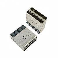 China 8-Ports 160pin SFP+ Press-Fit Small Form-factor Pluggable (SFP+) Connector Matrix Configuration 2x4 Port W/o Light Model for sale