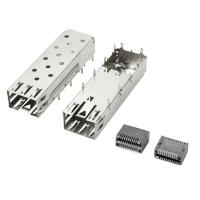 China QSFP SFP Cage 2X2 Port Cage with Light PIPE XFP CFP Sfp Connector Dust Cover Fiber Optic Module Shielding for sale