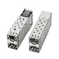 China QSFP SFP Cage 2X2 Port Cage with Light PIPE XFP CFP Sfp Connector Dust Cover Fiber Optic Module Shielding for sale
