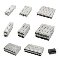 China QSFP SFP Cage 2X2 Port Cage with Light PIPE XFP CFP Sfp Connector Dust Cover Fiber Optic Module Shielding for sale