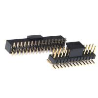 China Press Fit Dual 6 8 20 Pin 2*14 2*3 5 Female 1mm 1.27mm 2mm 2.54mm Pitch Angle SMD/SMT Header Long Pin Header Male Connector for sale