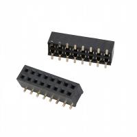 China 1.27mm Pitch Female Header two row SMT Type with Peg 8-20P customized height and length of leg for sale