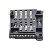China Anti-Crush Stainless Steel Shell 5000 Insertions 8 Pin Micro SIM Socket Connector for sale