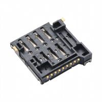 China Anti-Crush Stainless Steel Shell 5000 Insertions 8 Pin Micro SIM Socket Connector for sale