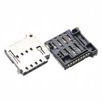 China Anti-Crush Stainless Steel Shell 5000 Insertions 8 Pin Micro SIM Socket Connector for sale