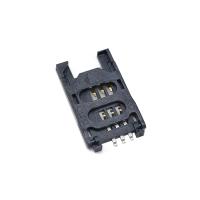 China 2.8H 6Pin Clamshell-Type SIM Card Holder Black SIM Plastic Wholesale from Factory R&D and Production for sale