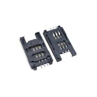 China 2.8H 6Pin Clamshell-Type SIM Card Holder Black SIM Plastic Wholesale from Factory R&D and Production for sale
