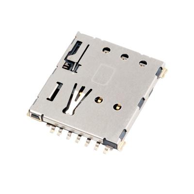 China Ultrathin Nano SIM Card Connector 7-Pin Push-Push Type PCB SMT SIM Card Holder Low Profile 1.37 Height USB Connector for sale