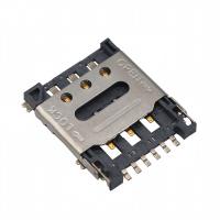 China Nano SIM Card Slot Connector 6 Pin Flip Cover Style 1.45H PCB Mounting Nickel Gold Plating for sale
