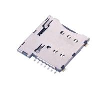 China SIM Card Holder Push-Push Type Nano Micro 6pin 8pin SIM Card Connector for PCB Mobile Phones for sale