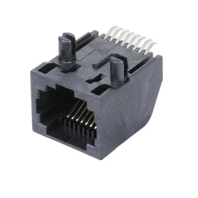 China Angle Right Telephone Connector Unshielded 8P8C SMD RJ45 Modular Jack for sale