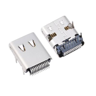 China Customized USB 3.2 Type-C Connector 40 Gbps Waterproof U4 Socket 24 Pin SMT DIP PCB Female Male Connector Factory for sale