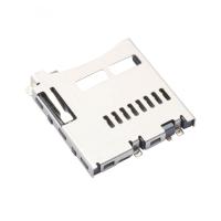 China 8 Pin TF Micro SD Card Connector Stainless Steel Housing Compatible with Molex 473521001 Push-Push Type with VSS Detect Switch for sale