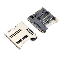 China 8 Pin TF Micro SD Card Connector Stainless Steel Housing Compatible with Molex 473521001 Push-Push Type with VSS Detect Switch for sale
