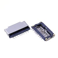 China High Temperature Resistant SUS Shell TF Micro SD USB Memory Card Connector 1.5H Short Body 0.5A Current Rated for PCB One-Stop for sale