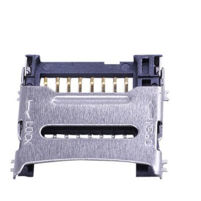 China 8‑Pin Micro SD / TF Card Socket | Molex 472192001 Alternative | H1.8mm Lift‑the‑Cover (Hinge) SMT Connector for sale