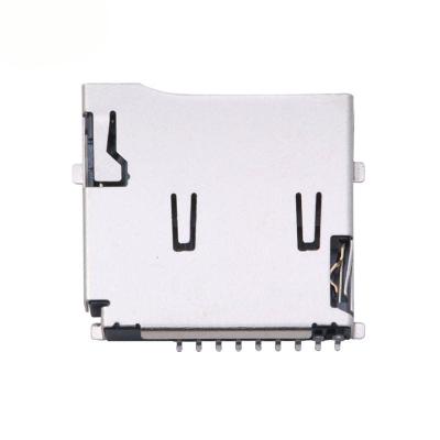 China 8‑Pin Micro SD / TF Card Socket | Molex 472192001 Alternative | H1.8mm Lift‑the‑Cover (Hinge) SMT Connector for sale