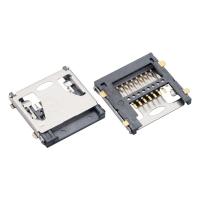 China Push-Push Type Brass 9-Pin Micro SD Card Connector for Drone & PC for sale